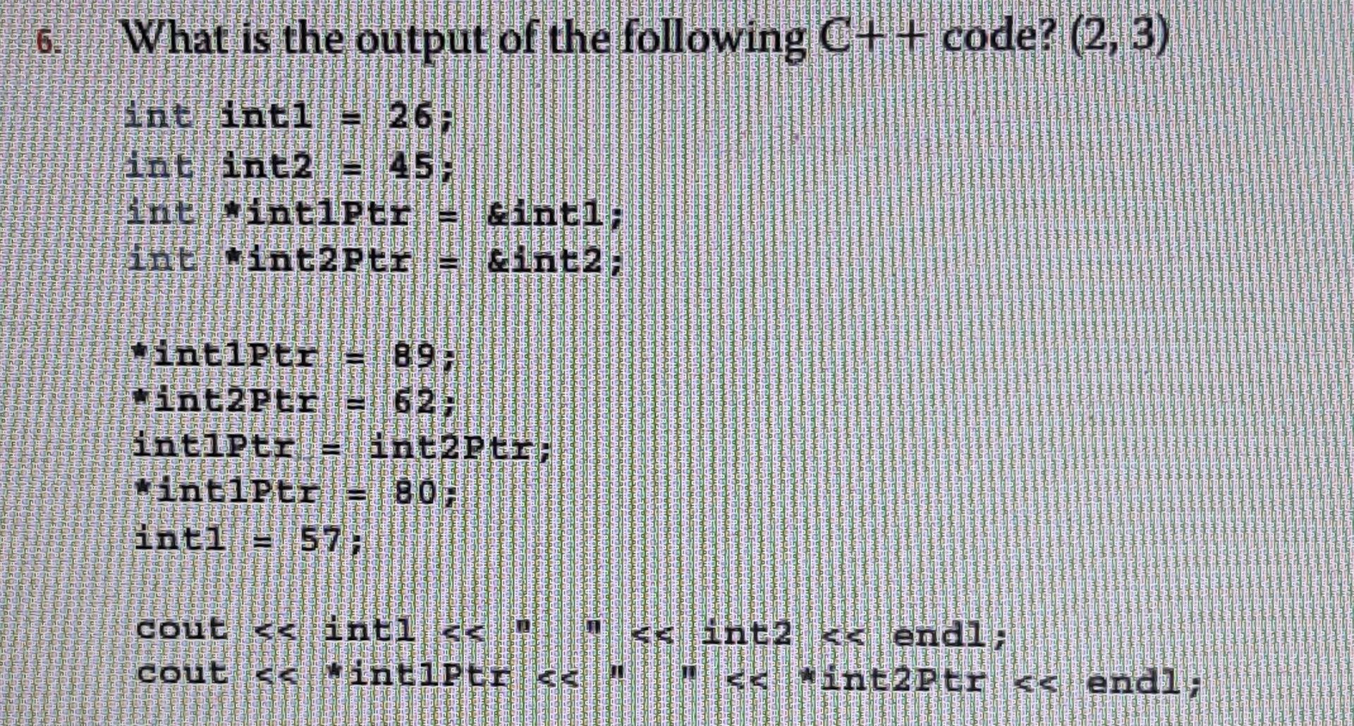 Solved What Is The Output Of The Following Ccode 23 4244