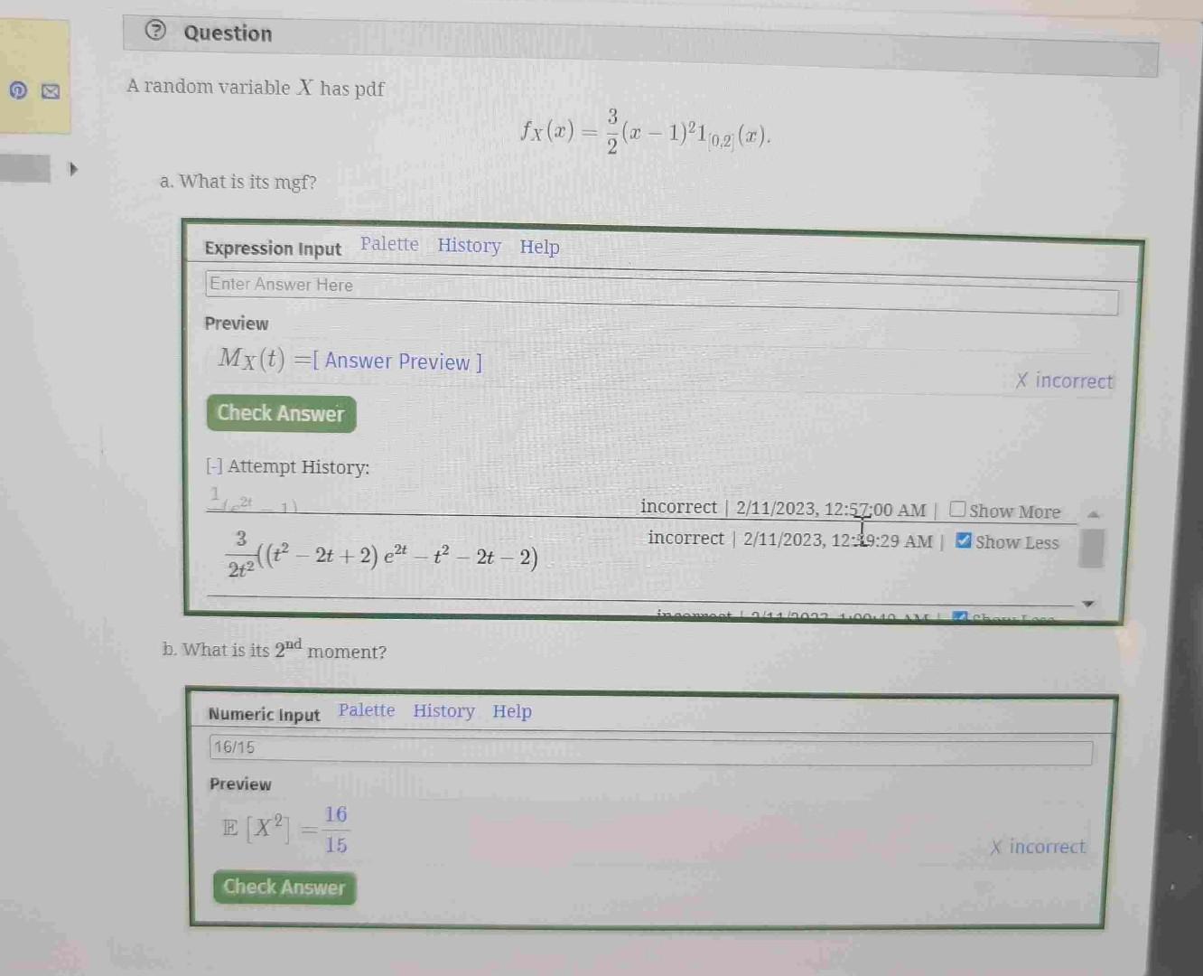 Solved (?) Question A random variable X has pdf | Chegg.com