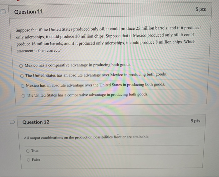 Solved Question 1 5 pts (Figure: Pork and Corn PPF 2) If we | Chegg.com