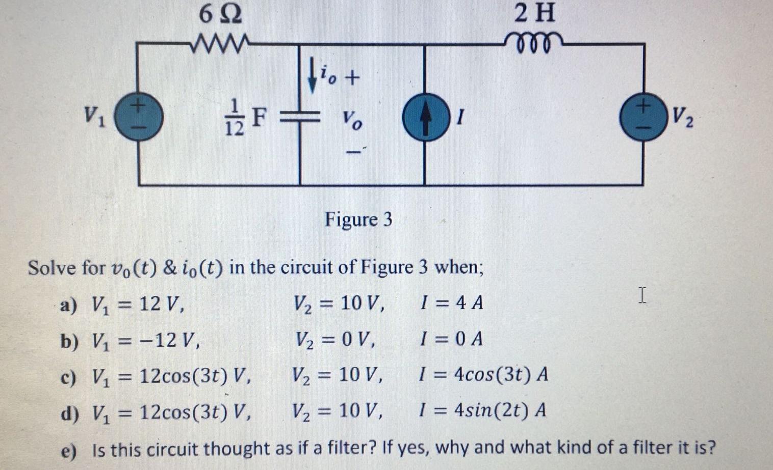 Solved Figure 3 Solve for v0(t)&i0(t) in the circuit of | Chegg.com