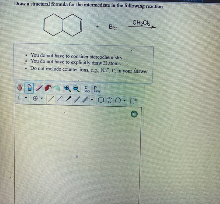 Solved Draw a structural formula for the intermediate in the | Chegg.com