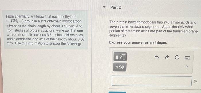 Solved From chemistry, we know that each methylene (-CH₂-) | Chegg.com
