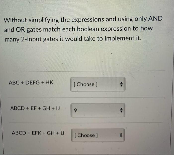 Solved Without simplifying the expressions and using only | Chegg.com