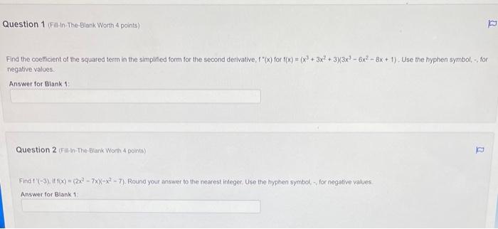 Solved Find the coetricient of the squared term in the | Chegg.com