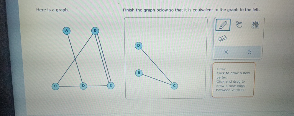 Solved Here is a graph.Finish the graph below so that it is | Chegg.com