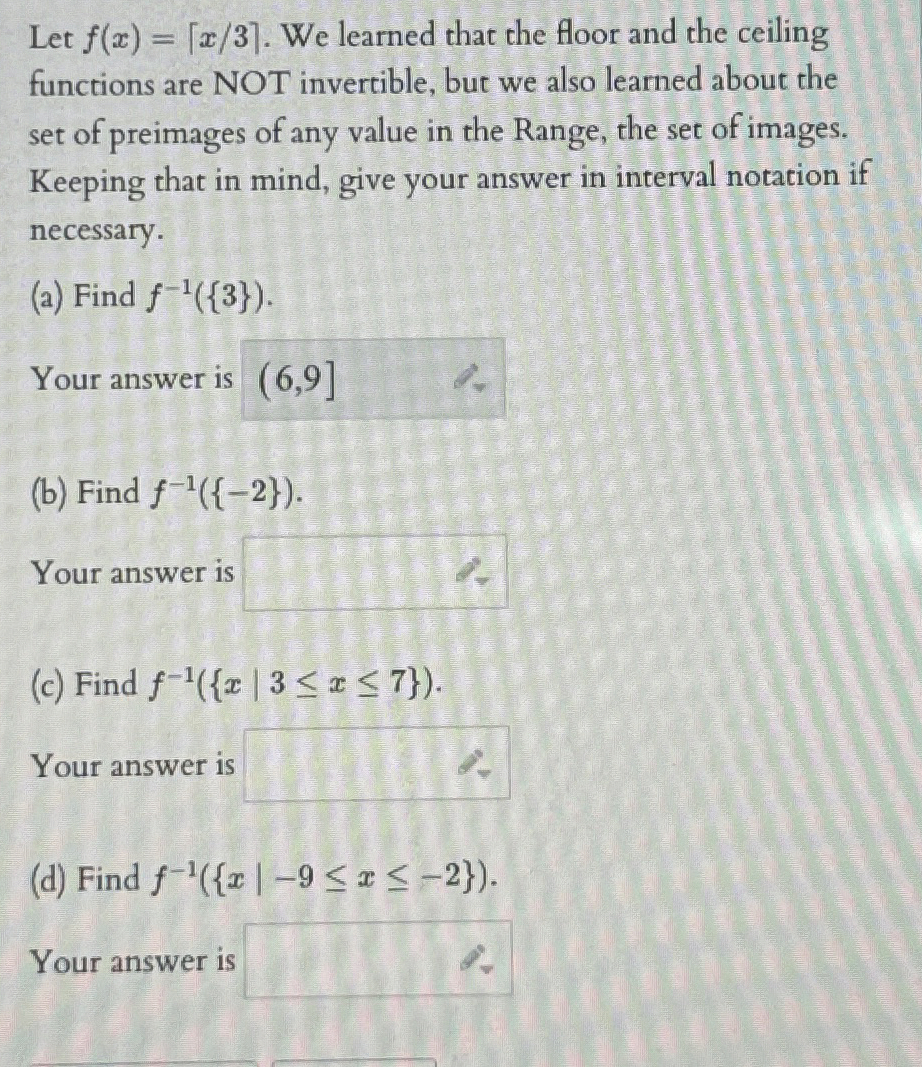 Solved Let f(x)=|~x3~|. ﻿We learned that the floor and the | Chegg.com