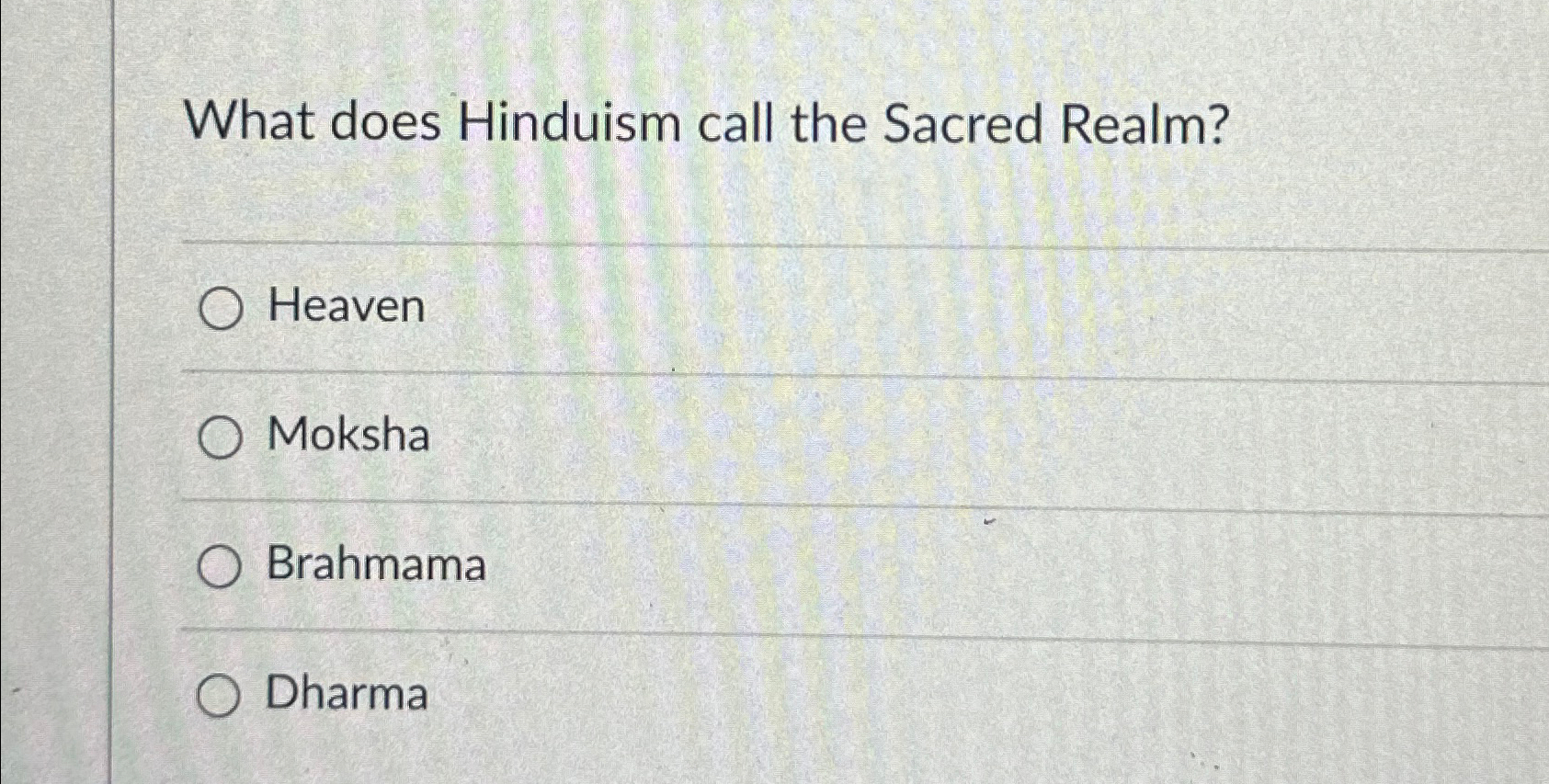What does Hinduism call the Sacred | Chegg.com