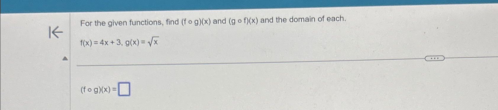 Solved For the given functions, find (f@g)(x) ﻿and (g@f)(x) | Chegg.com