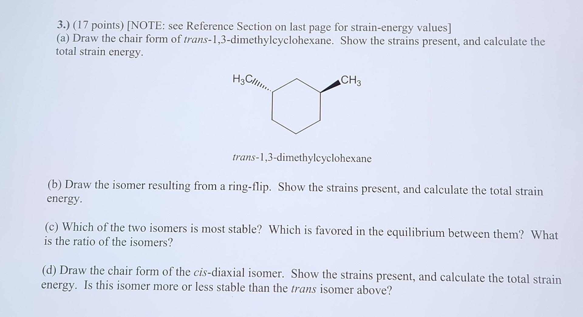 Solved 3.) (17 points) [NOTE: see Reference Section on last | Chegg.com