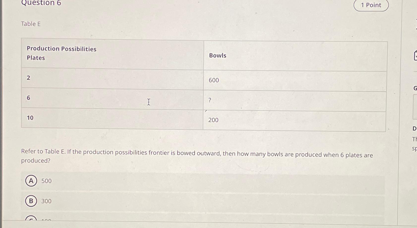 Solved Question 6Table E\table[[\table[[Production | Chegg.com Solved Question 6Table E\table[[\table[[Production | Chegg.com