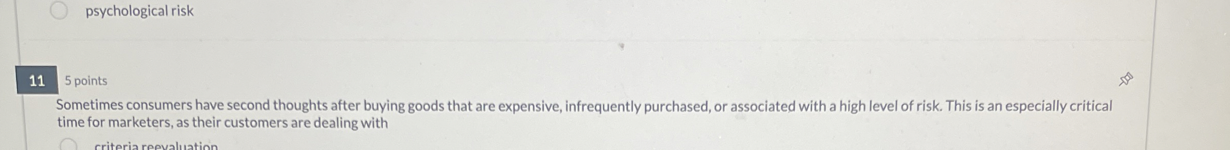 Solved psychological risk5 ﻿pointsSometimes consumers have | Chegg.com