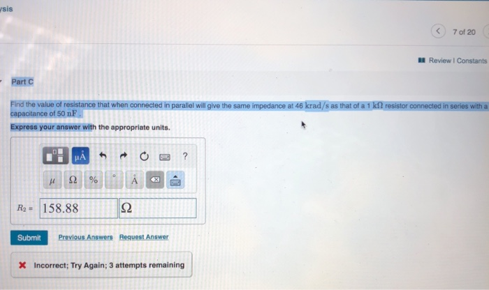 Solved Problem 9.21 At a given frequency w, the circuits in | Chegg.com