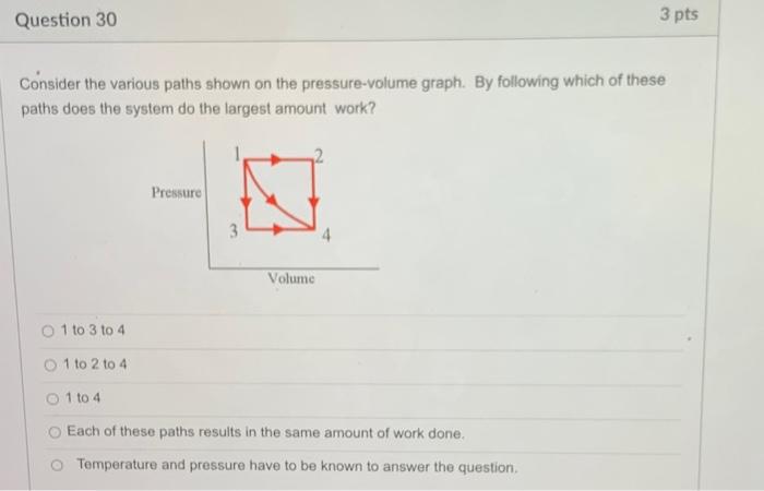 Solved Question 30 3 pts Consider the various paths shown on | Chegg.com