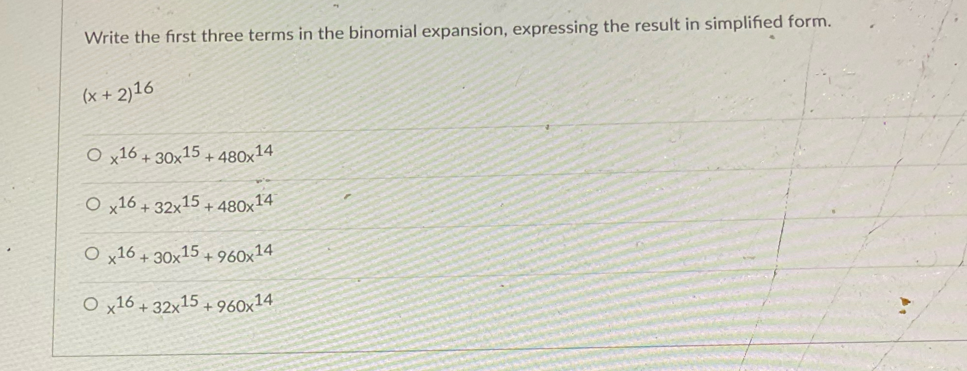 Write the first three terms in the binomial | Chegg.com