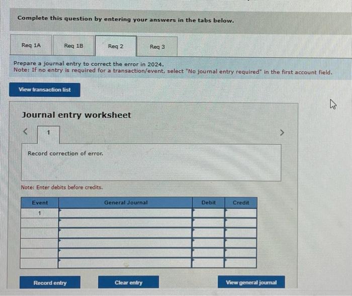 Solved Exercise 20-19 (Static) Error correction; inventory | Chegg.com