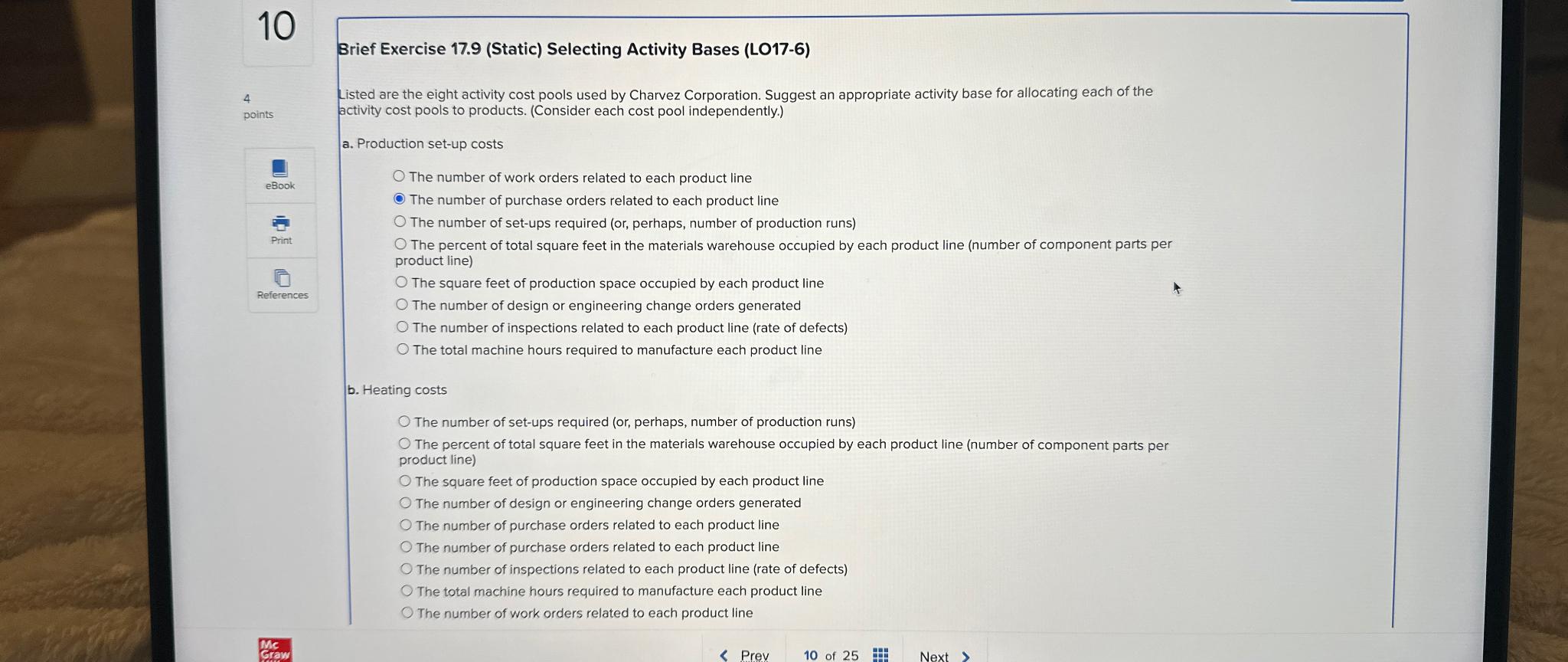 Solved 10Brief Exercise 17.9 (Static) ﻿Selecting Activity | Chegg.com