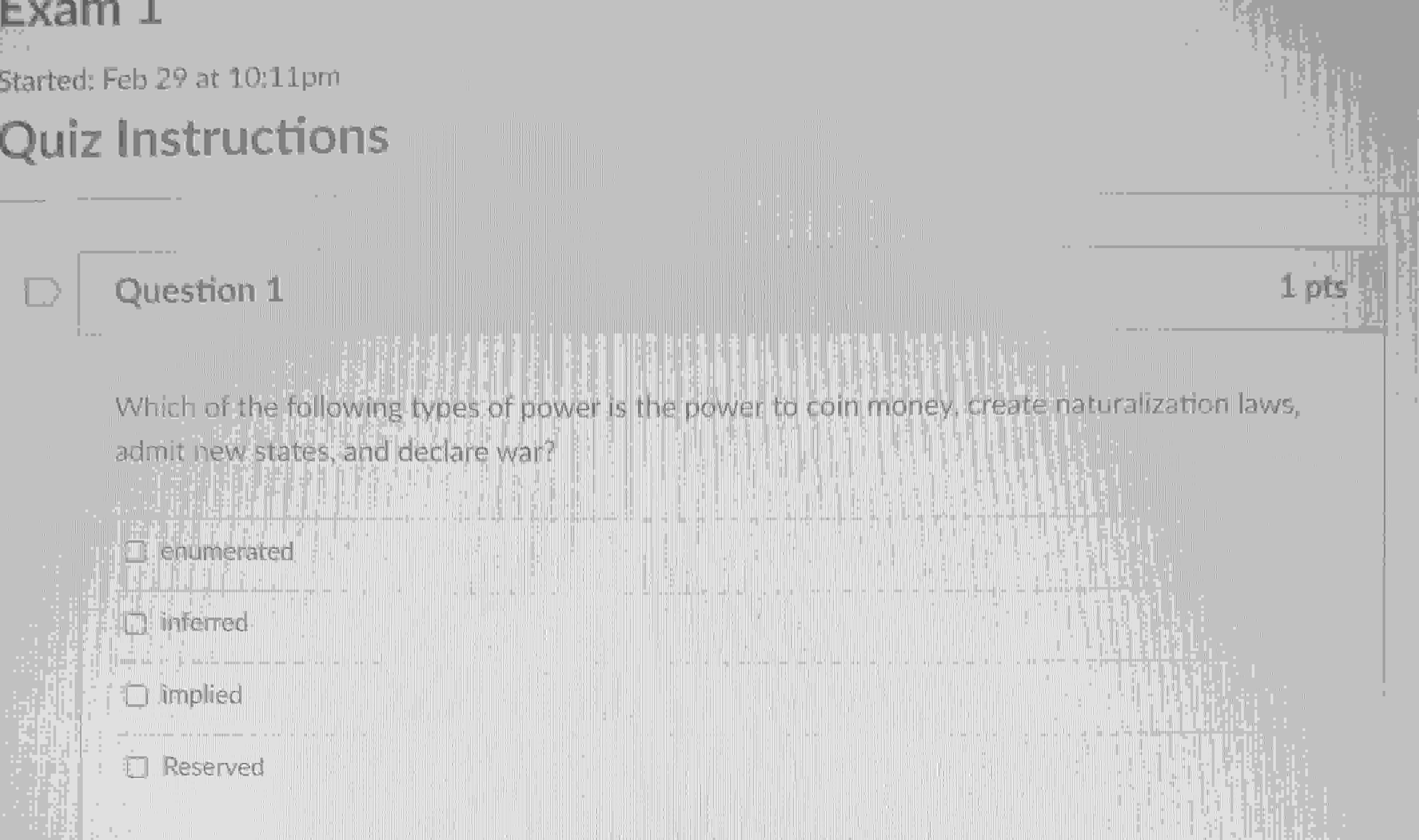 Solved Exam 1 ﻿Question 1 ﻿Which of the following types of | Chegg.com