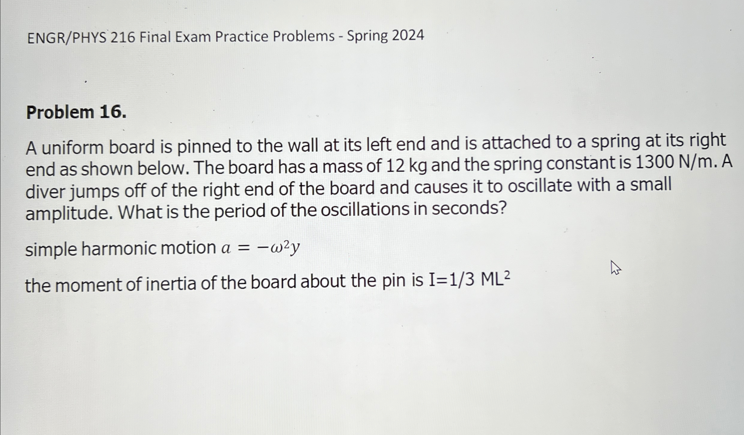 Solved ENGR/PHYS 216 ﻿Final Exam Practice Problems - ﻿Spring | Chegg.com