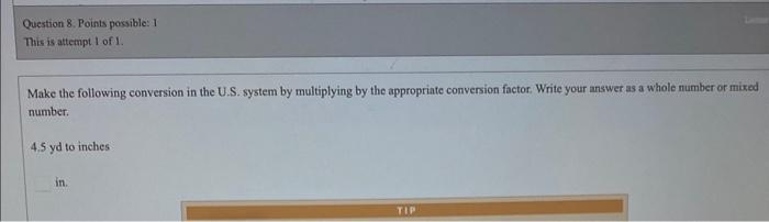 Solved Make the following conversion in the U.S. system by | Chegg.com
