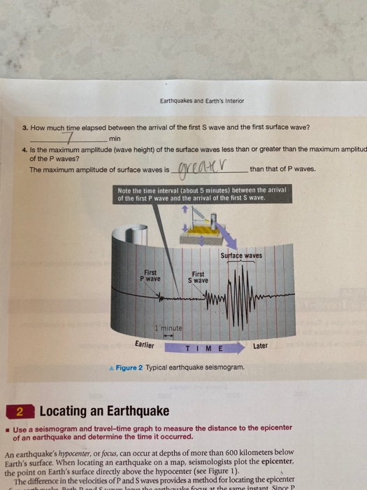 Solved ACTIVITY 2B Locating an Earthquake Figure 5 shows | Chegg.com