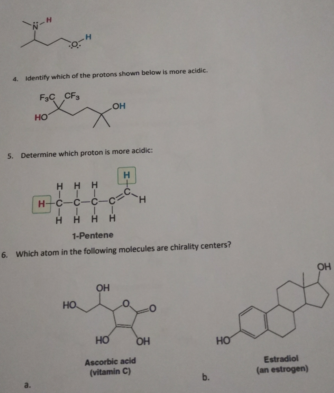 Solved Identify which of the protons shown below is more | Chegg.com