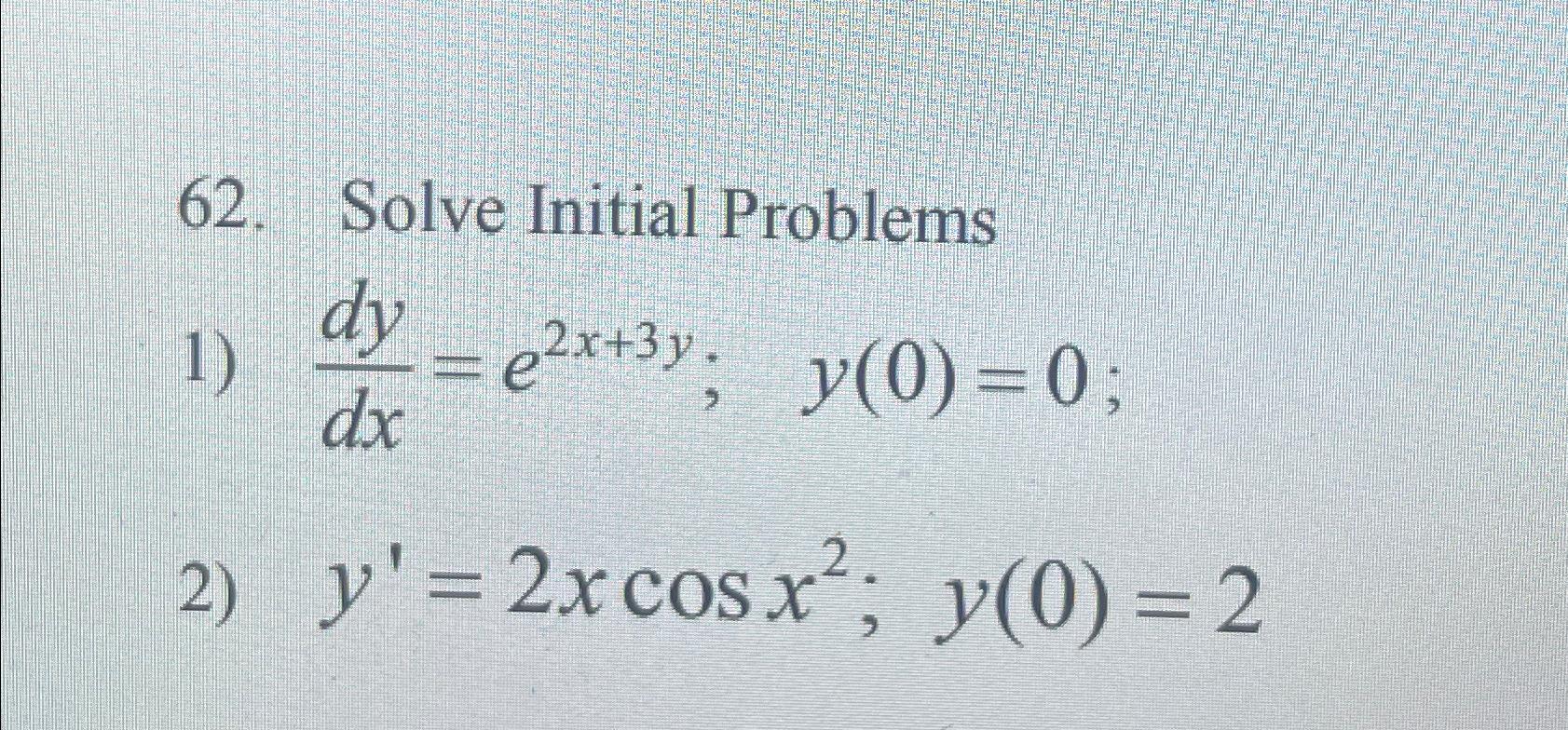 Solved Solve Initial | Chegg.com