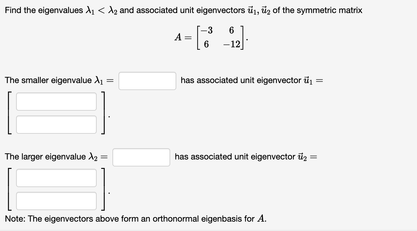 Solved Find the eigenvalues λ1
