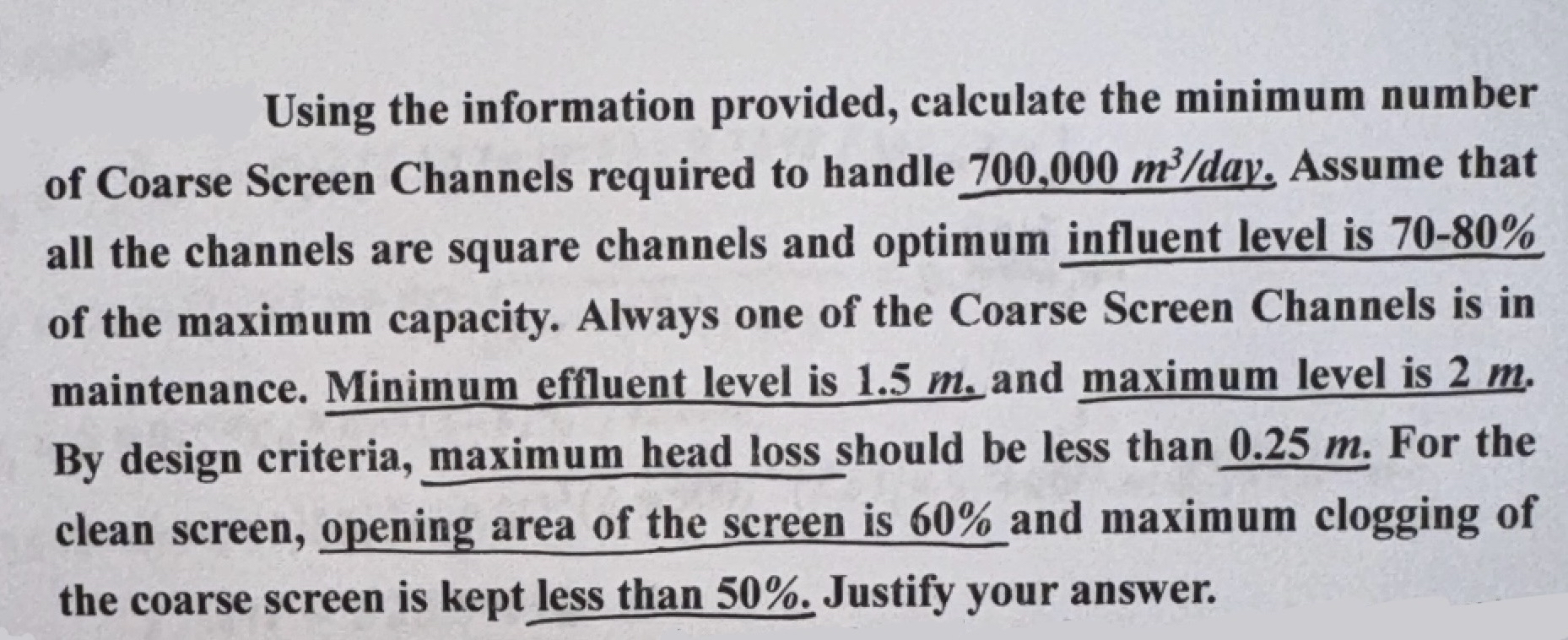Solved Using the information provided, calculate the minimum | Chegg.com
