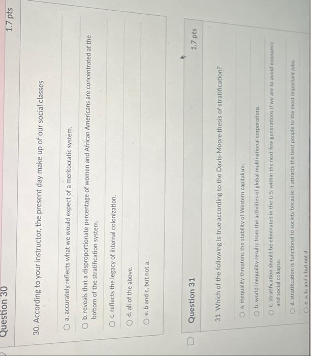 30. According to your instructor, the present day | Chegg.com