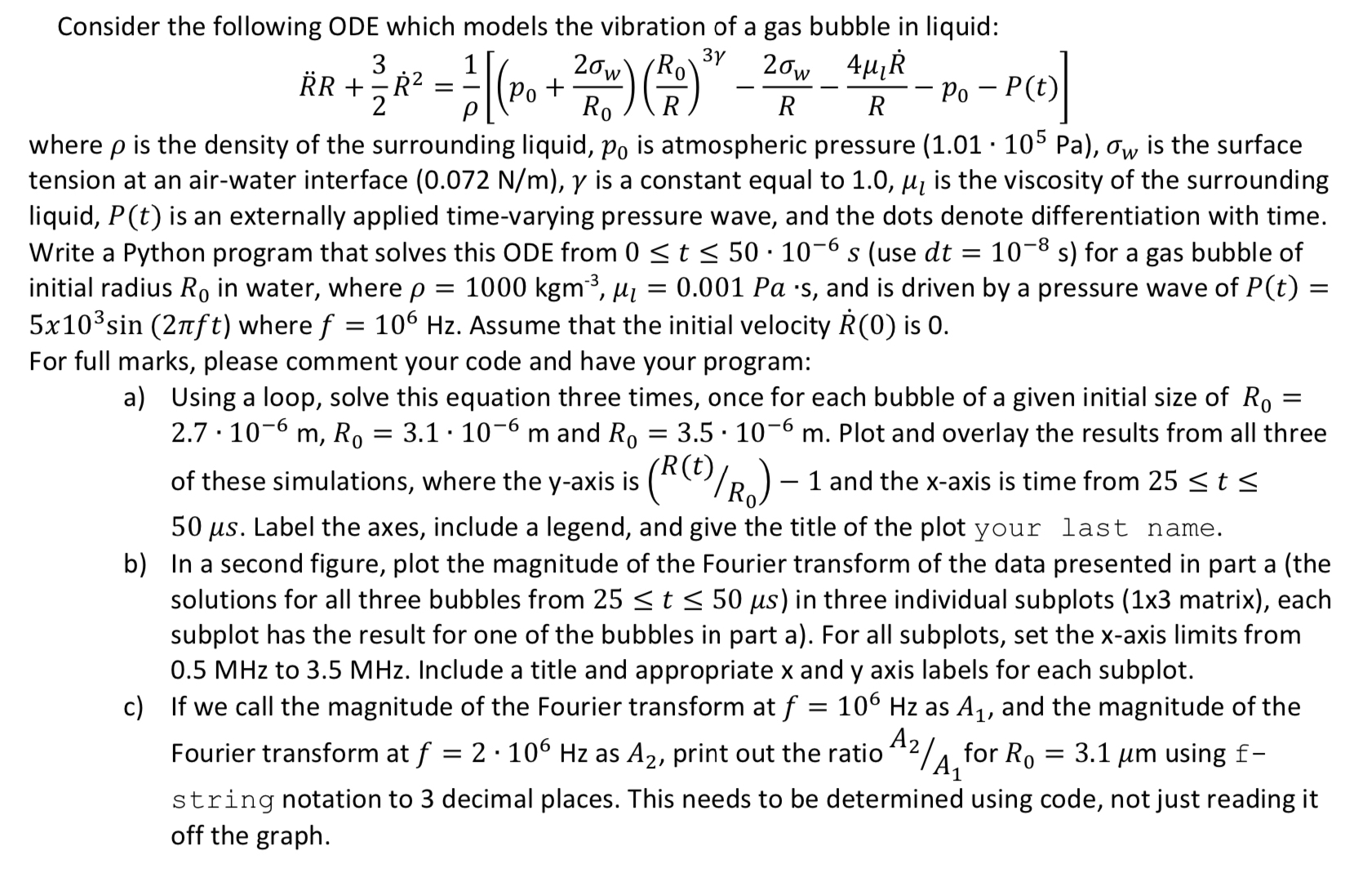 Solved (Using Python) ﻿Consider the following ODE which | Chegg.com