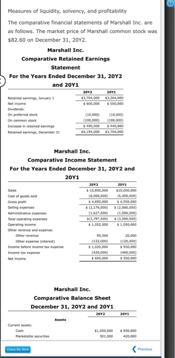 Solved Measures of liquidity, solvency, and profitability | Chegg.com