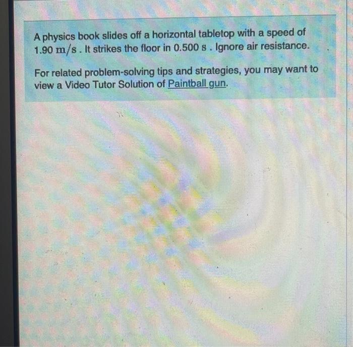 Solved A physics book slides off a horizontal tabletop with | Chegg.com