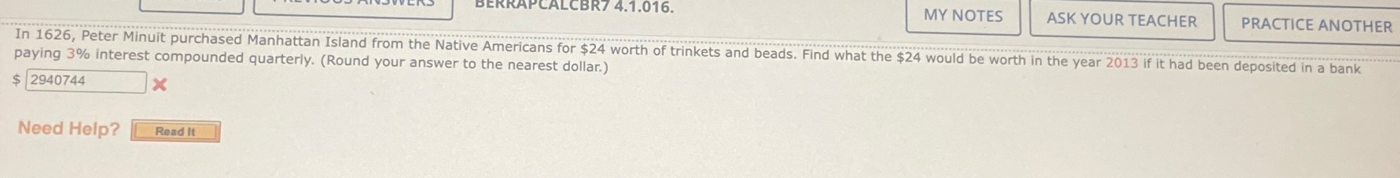 Solved In 1626, ﻿Peter Minuit purchased Manhattan Island | Chegg.com