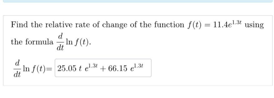 Solved Find the relative rate of change of the function | Chegg.com