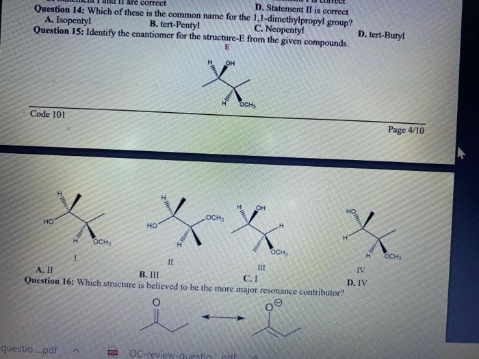 Solved D. Statement II is correct Question 14: Which of | Chegg.com