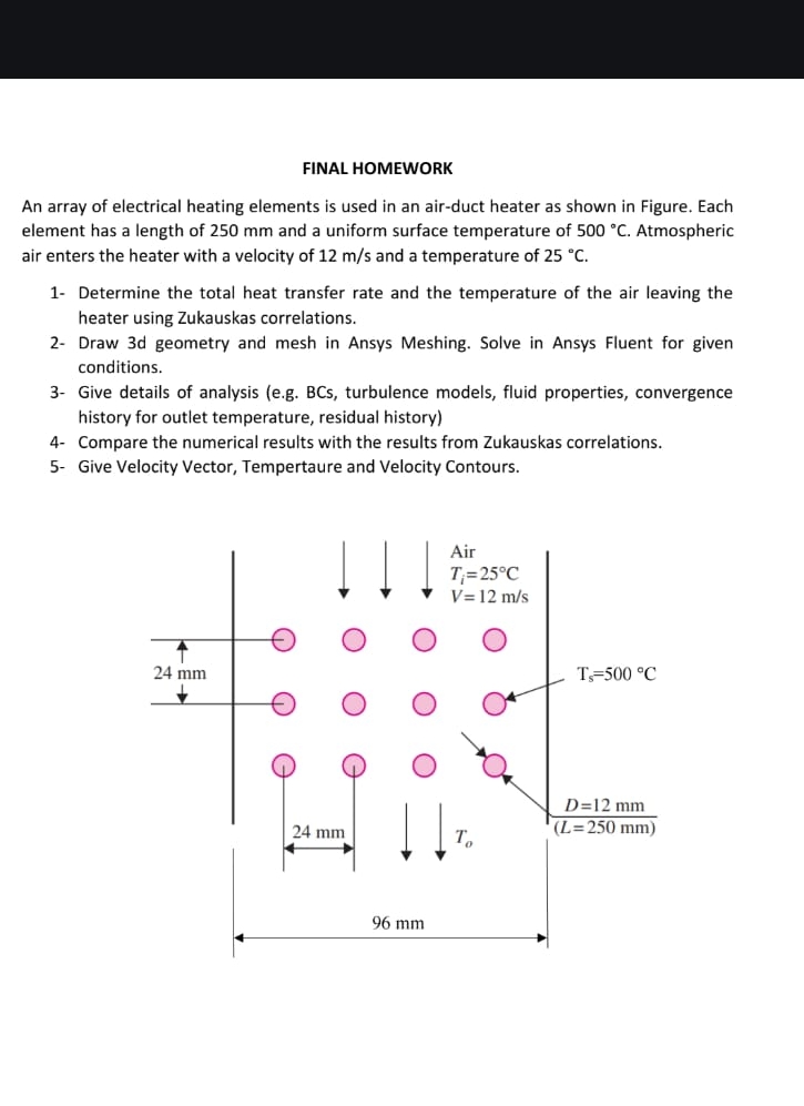 Solved FINAL HOMEWORKAn array of electrical heating elements | Chegg.com