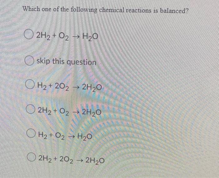 Solved Which one of the following chemical reactions is | Chegg.com
