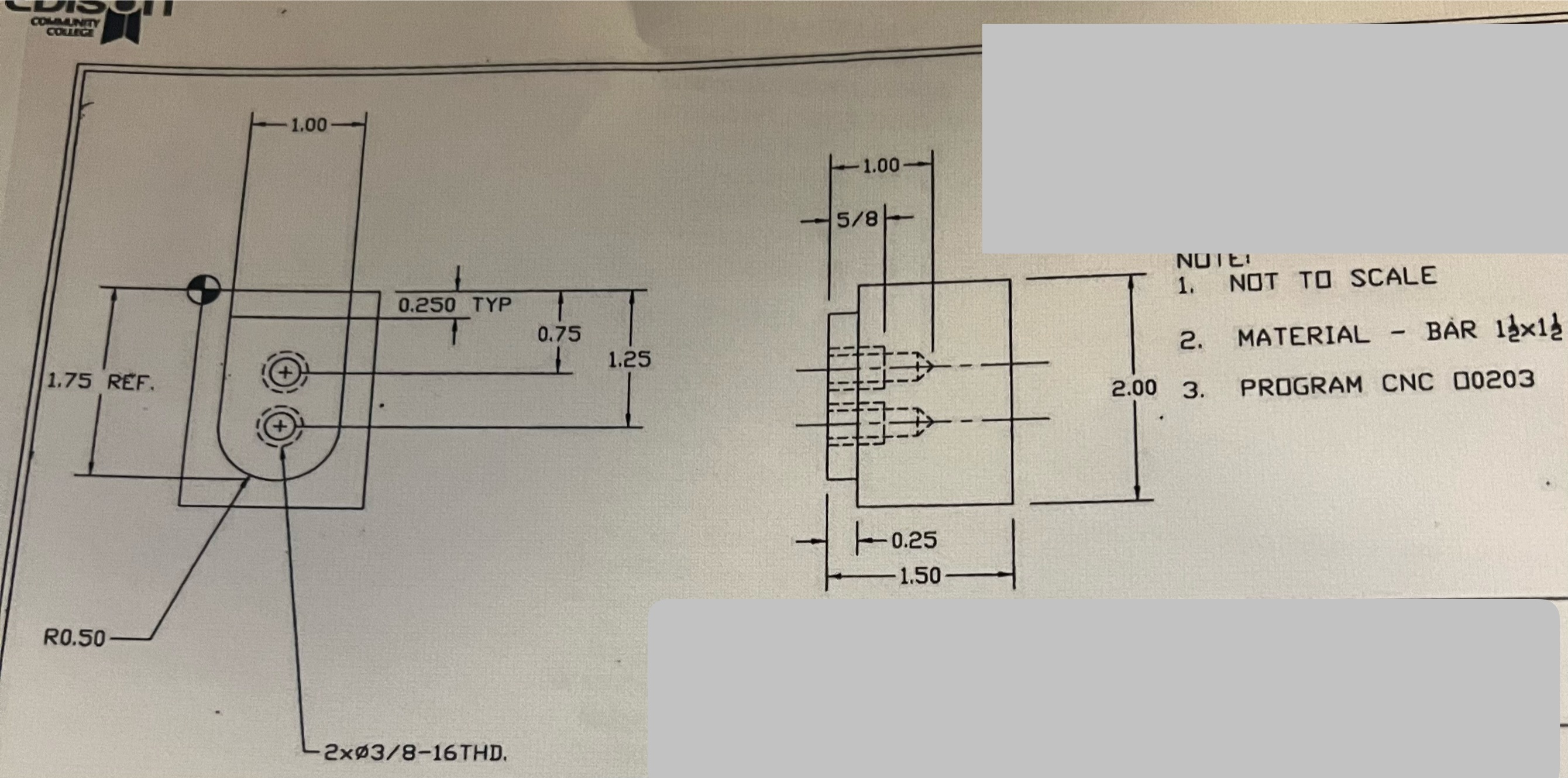 Solved Please write a g-code program for the following image | Chegg.com