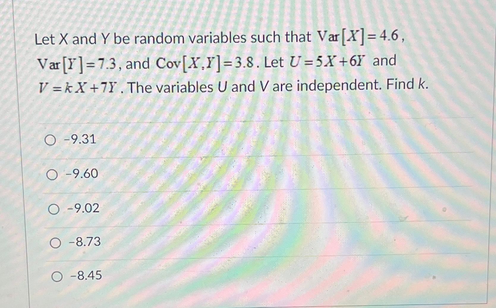Solved Let x ﻿and Y ﻿be random variables such that | Chegg.com