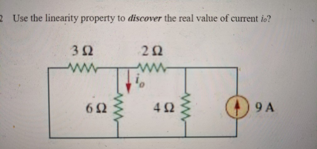 Solved 2. Use the linearity property to discover the real | Chegg.com
