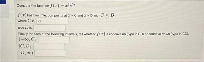 Solved Consider the function f(x) = x²6x f(x) has two | Chegg.com