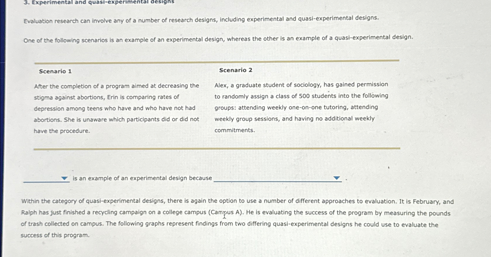 Solved Evaluation research can involve any of a number of | Chegg.com