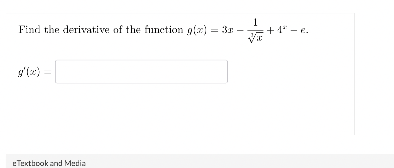 Solved Find the derivative of the function | Chegg.com