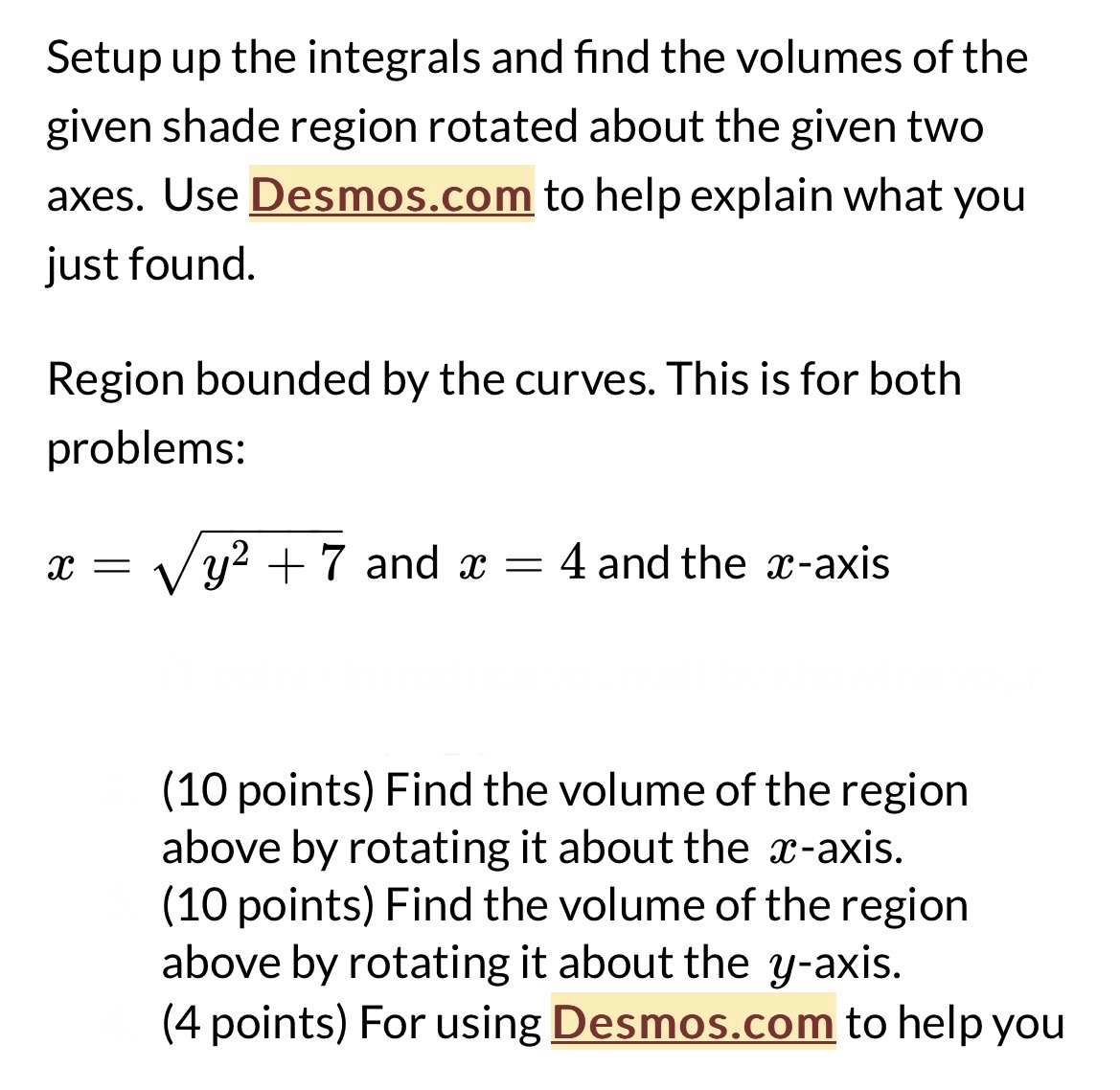 Solved Setup up the integrals and find the volumes of the | Chegg.com