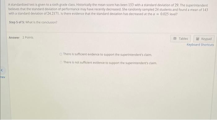 Solved A standardized test is given to a sixth grade class. | Chegg.com
