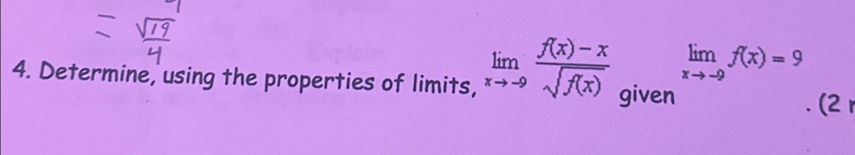 Solved Determine, using the properties of | Chegg.com