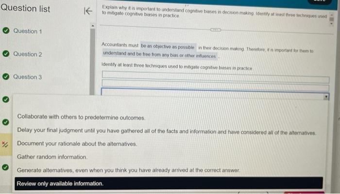 Solved Question list ∣