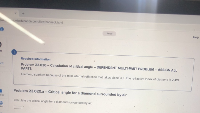 Solved Wo m heducation.com/flow/connect.html Help Required | Chegg.com