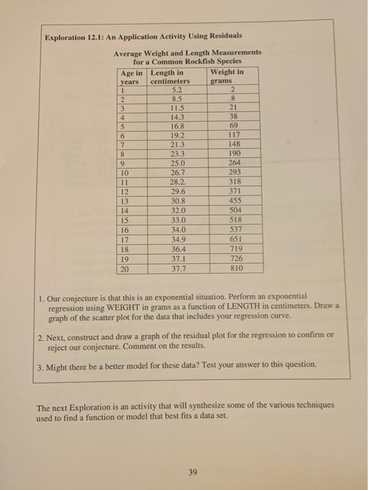 Solved Exploration 12.1: An Application Activity Using | Chegg.com