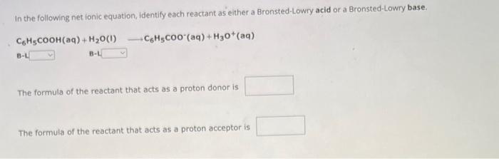 Solved In the following net ionic equation, identify each | Chegg.com